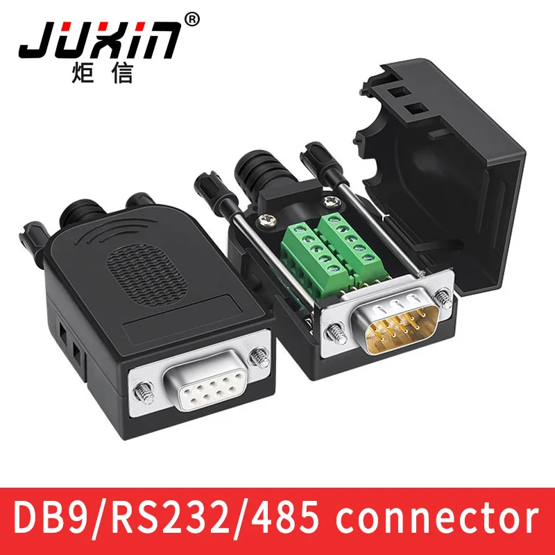 2PCS DB9 connector 9P RS23/485 COM connector DB9 male/female No welding ...
