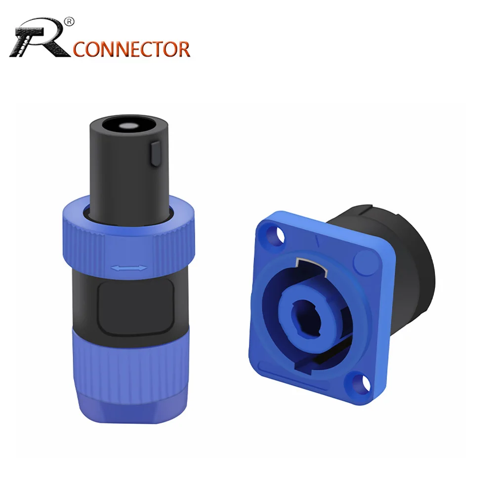 1set-4Poles-Male-Plug-Twist-Lock-Audio-Speaker-Cable-Accessories ...