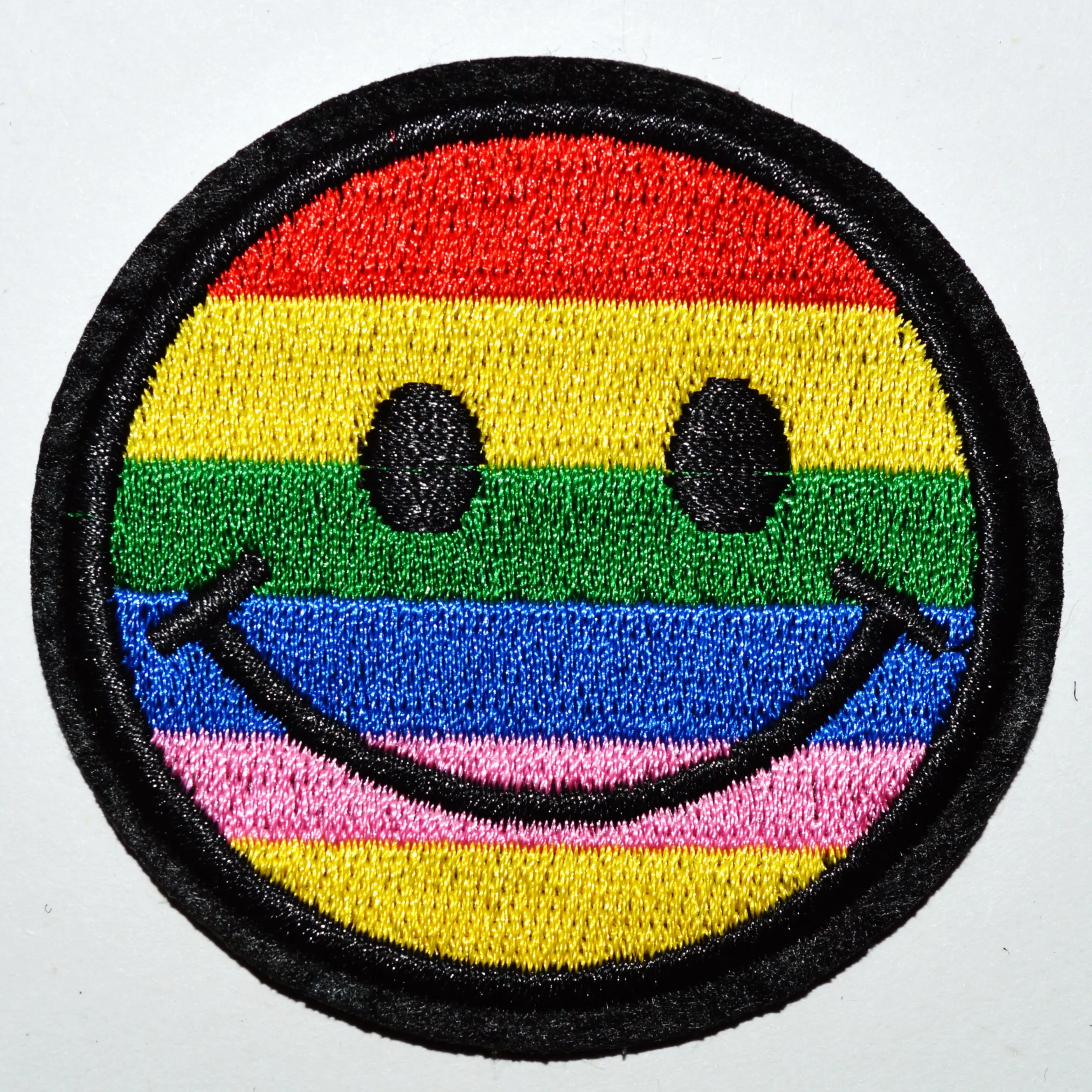New ! Smiley Rainbow Happy Face Gay Pride Rainbow Symbol Lgbt Rights Hippie Iron On Patch ...