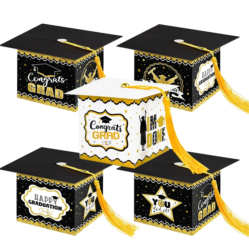10pcs-Graduation-Decoration-Candy-Boxes-Bachelor-Hat-Chocolate-Gifts ...