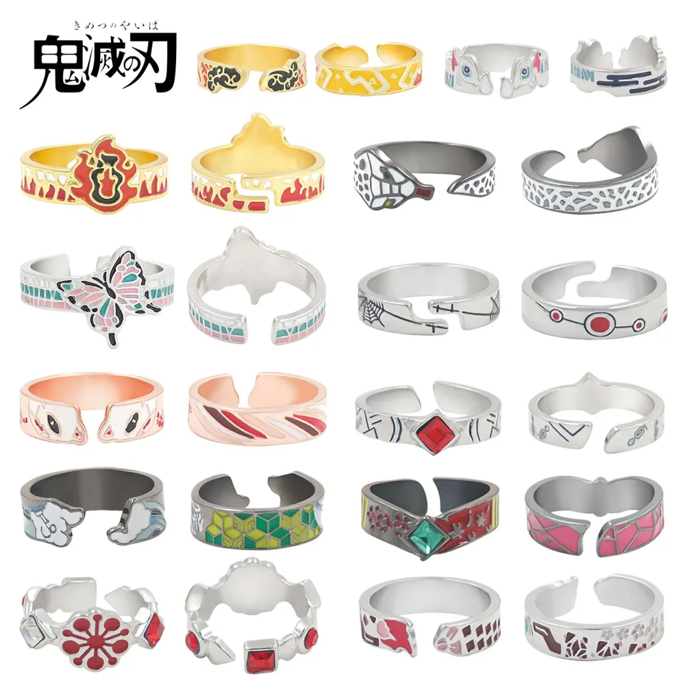 Anime-Demon-Slayer-Ring-Kimetsu-No-Yaiba-Kamado-Tanjirou-Adjustable ...
