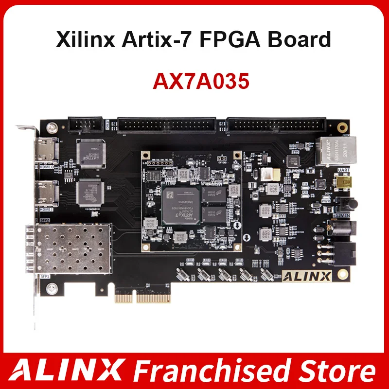 ALINX AX7A035 XILINX Artix-7 XC7A35T FPGA Development Board A7 SoMs XC7A 35T SFP PCIe