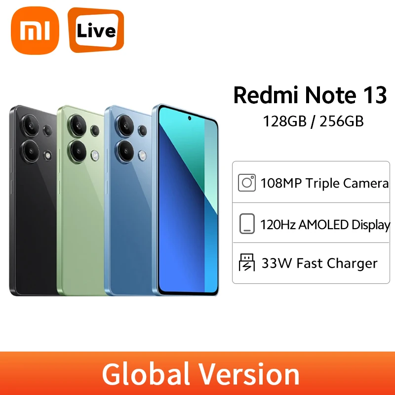 Global-Version-Xiaomi-Redmi-Note-13-4G-Smartphone-108MP-Triple-Camera ...