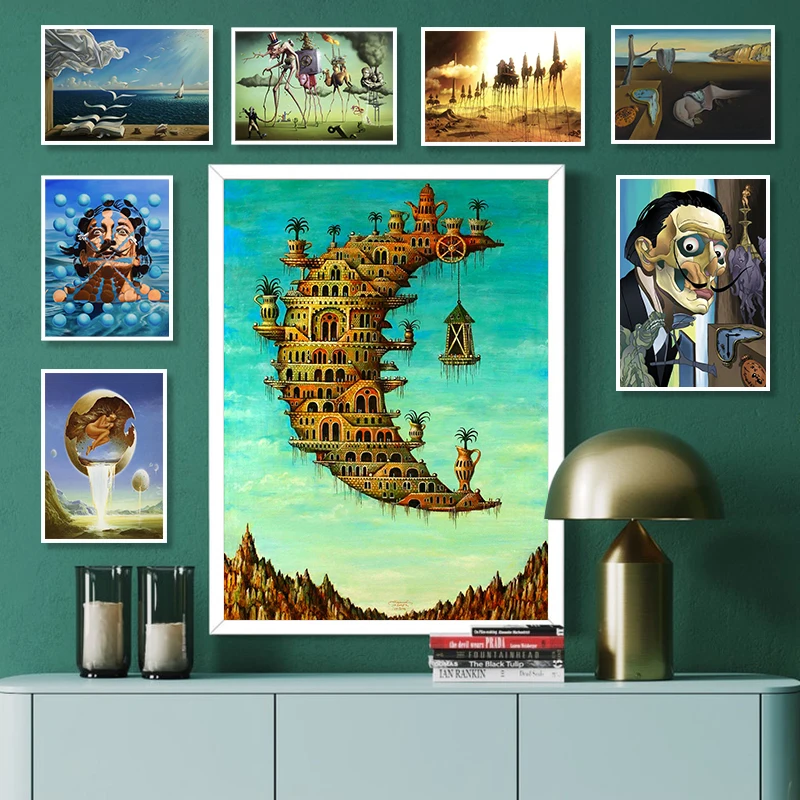 Famous-Surrealism-By-Salvador-Dali-Canvas-Painting-Abstract-Poster ...