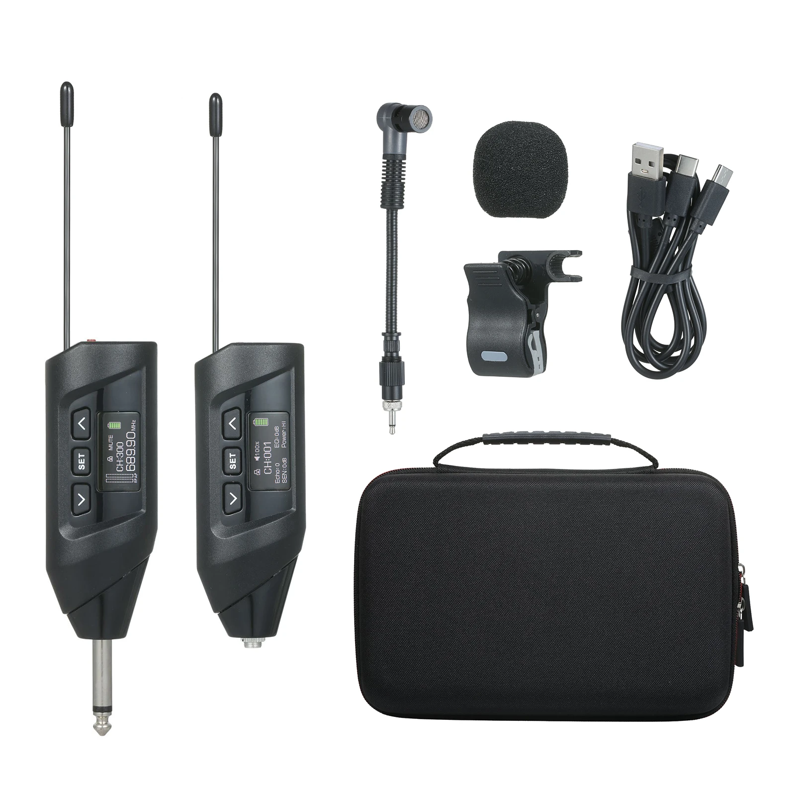 Baomic-TR15-Professional-UHF-Wireless-Microphone-System-Receiver ...