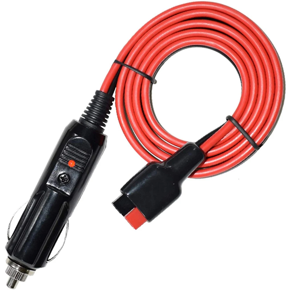 Car Cigarette Lighter Plug 100cm Extension Cable 14AWG Battery Charger ...