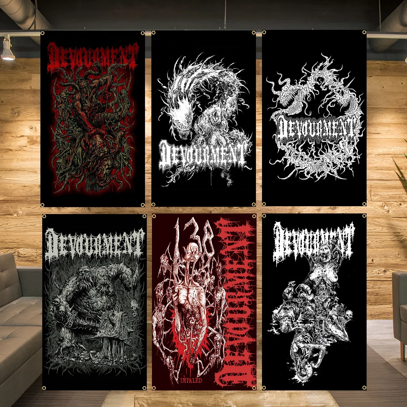 90x150cm 3X5FT Devourments Band Flag Brutal Death Metal Band Polyester ...