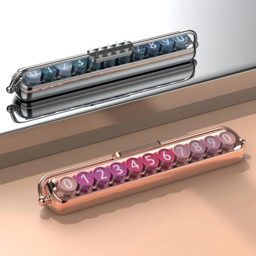 Portable Phone Number Card Plate Pvc Material Creative Luminous Car ...