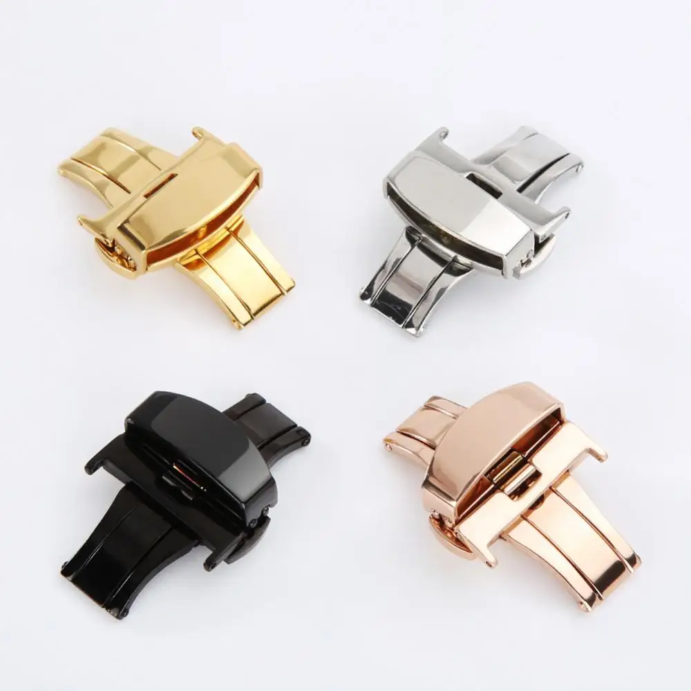 Flip-Lock-Butterfly-Deployment-Clasp-Watch-Deployant-Buckle-Stainless ...