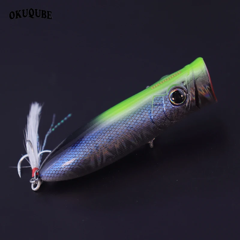 18.5g 9cm Fishing Lure Big Mouth Top Water Popper Wobblers Medium Size ...