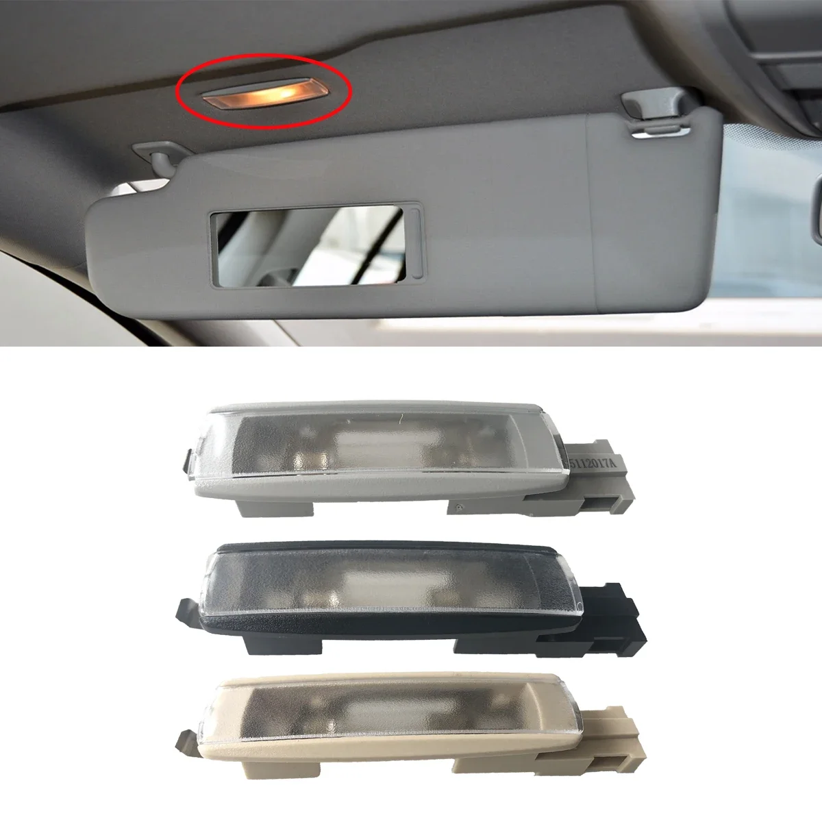 Front-Sun-Visor-Interior-Roof-Reading-Lighting-Lamp-For-VW-Golf-5-6-7 ...