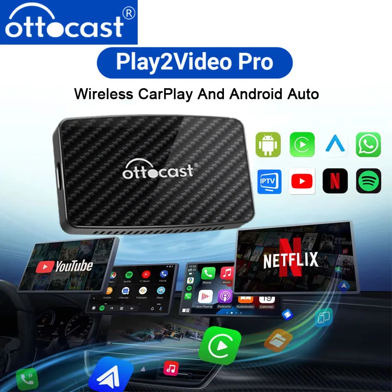 Otocast-play2video-pro-sem-fio-carplay-android-adaptador-autom-tico-para-spotify-youtube-netflix ...