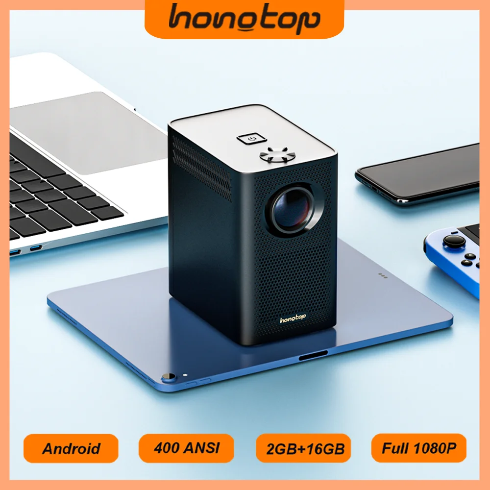 HONGTOP S30 Full HD 1080p Android 10 Beamer LED Mini Projector 4k ...