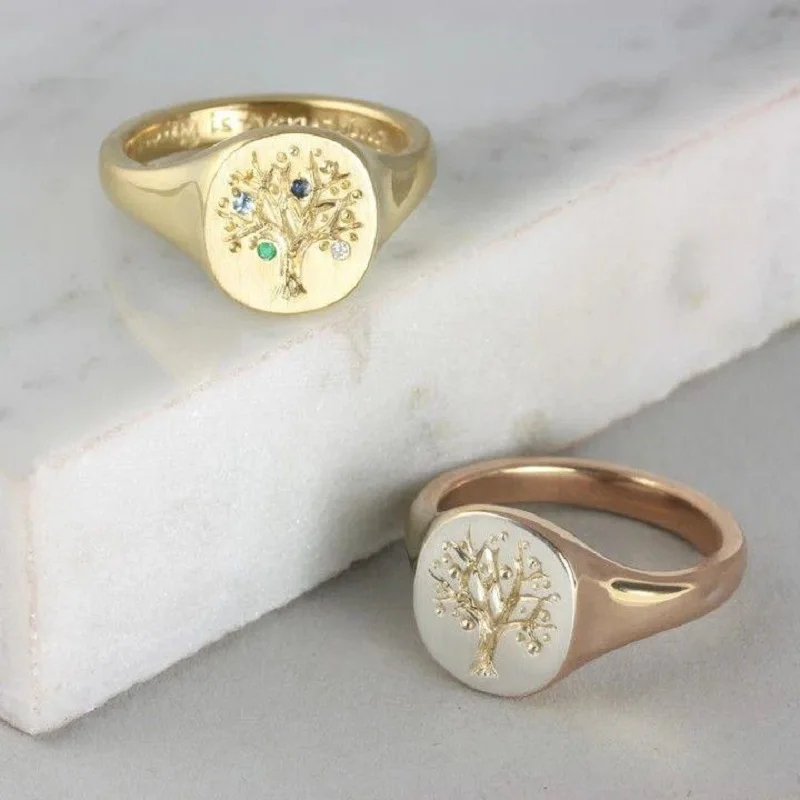 Anillo-familiar-de-rbol-de-la-vida-de-4-piedras-para-mam-delicado-rbol ...