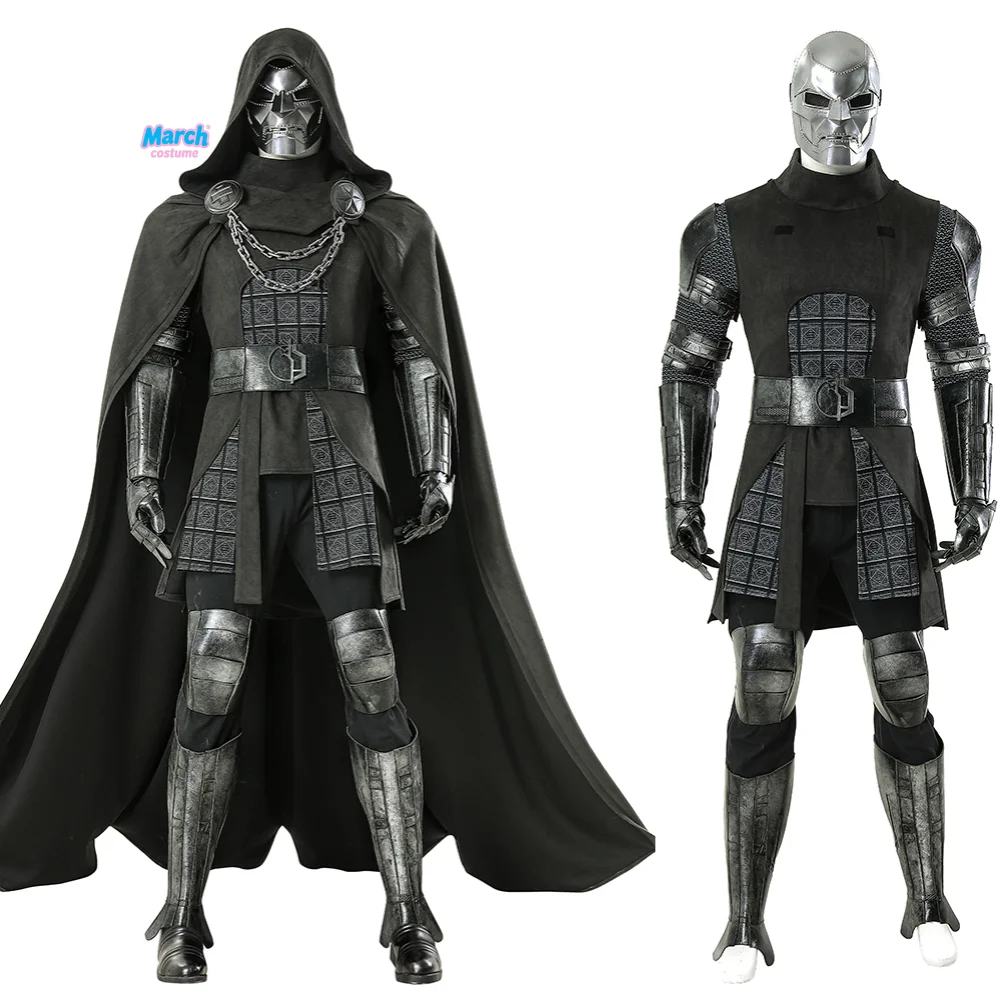 Adult Man Doctor Cosplay Doom Costume Top Pants Cloak Full Set ...