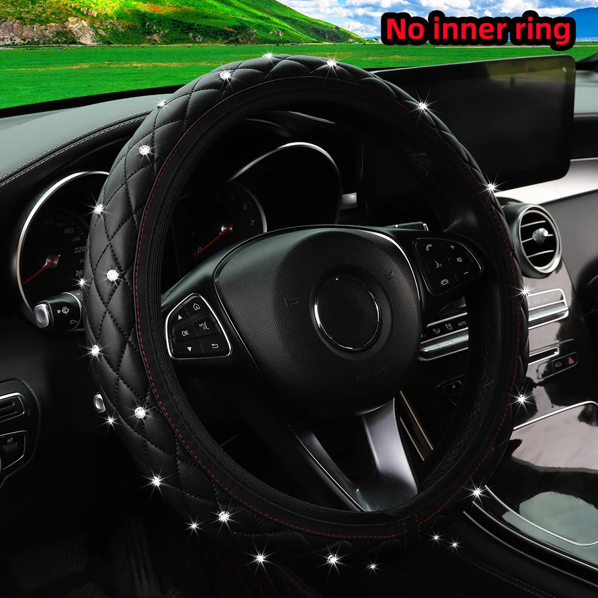 1-PU-leather-embroidered-stereo-diamond-encrusted-Blingbling-car ...