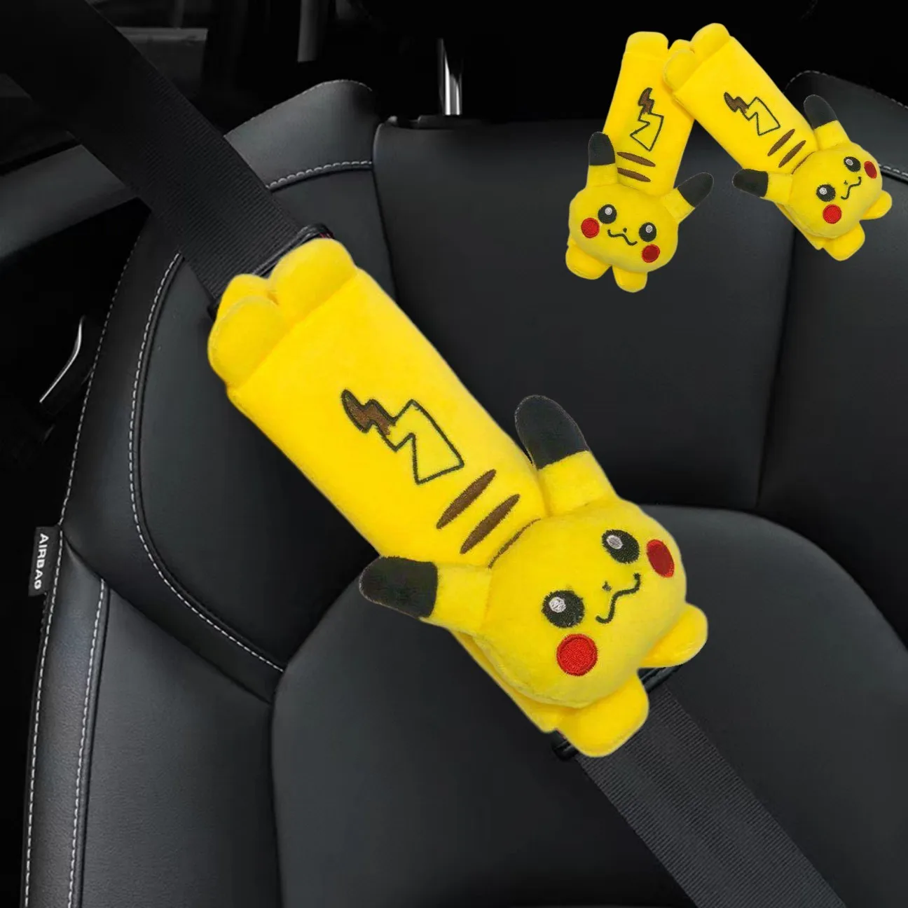 2Pcs-Set-pokemon-Seat-Belt-Car-Seat-Belt-pikachu-Soft-Shoulder-Pad ...
