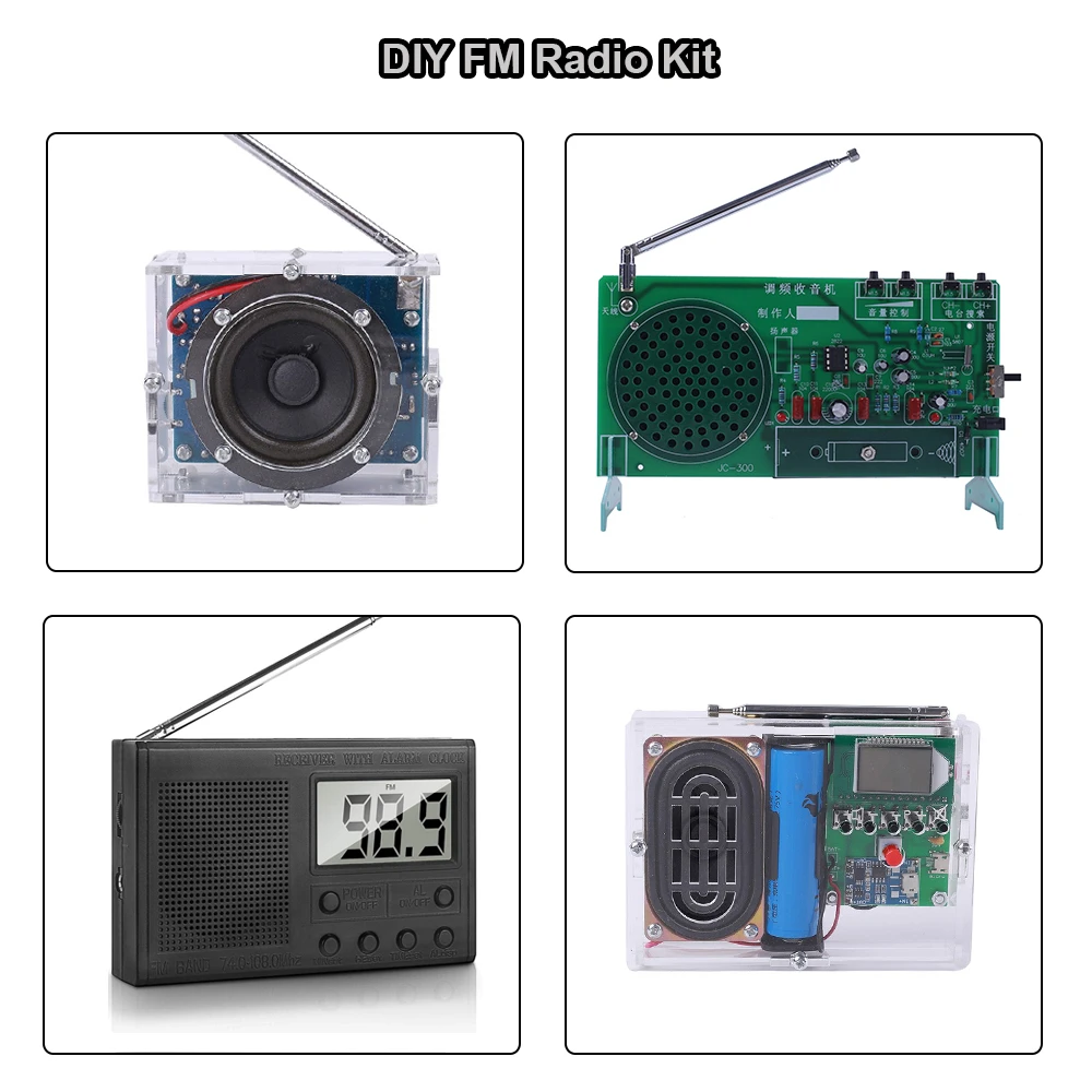 Diy Fm Radio Kit Fm Stereo Radio Receiver Module Power Amplifier 87 ...