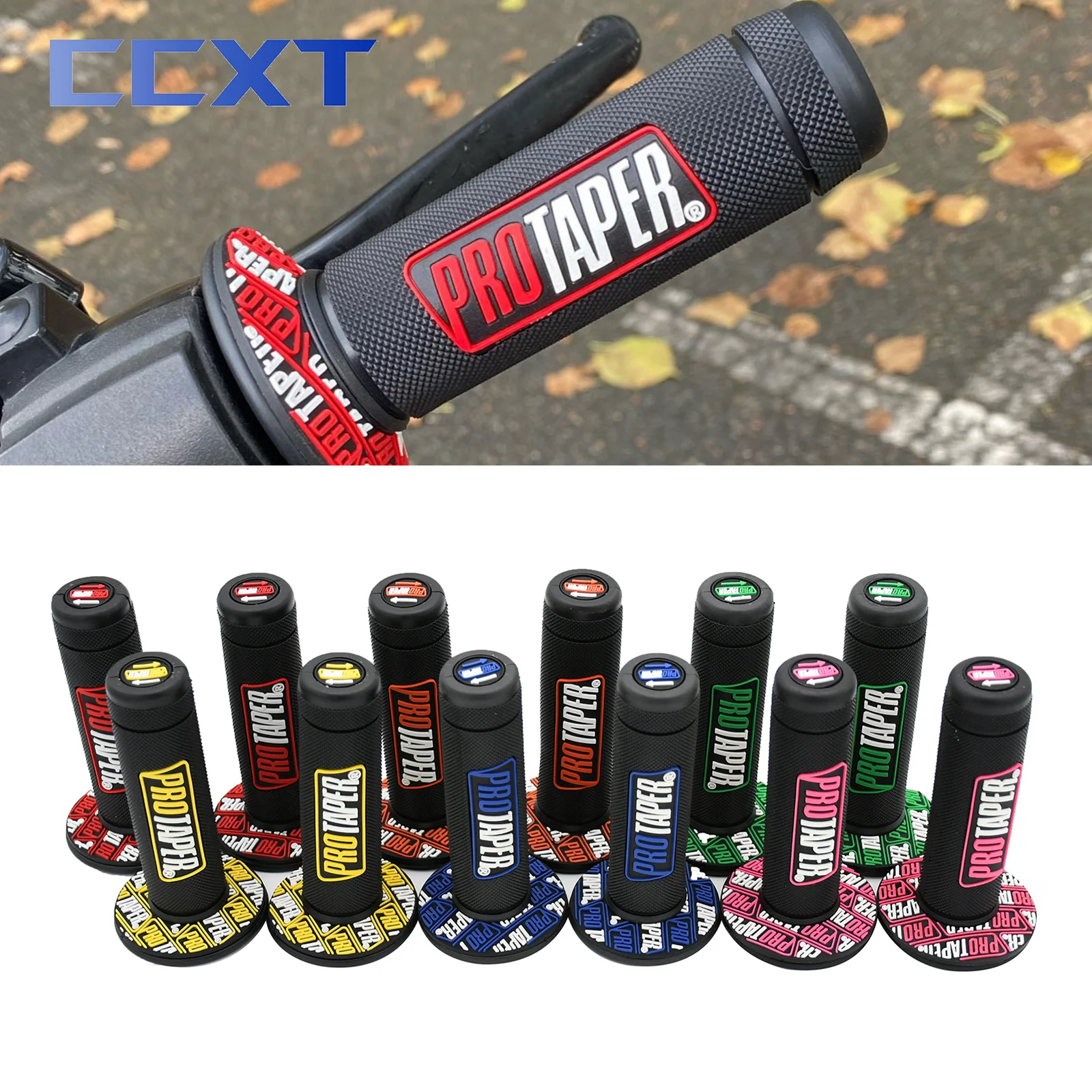 Motorcycle Pro Taper 22mm 7/8" Handlebar Rubber Gel Hand Grips Brake ...
