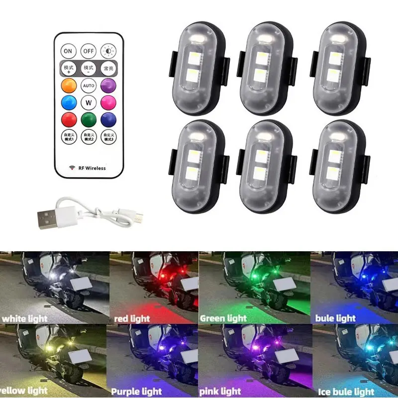 RGB-Led-Aircraft-Strobe-Light-Remote-Wireless-Motorcycle-Flash-Light-Warning-Lights-for-Aircraft ...