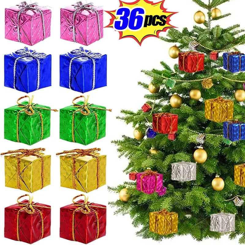 36-12pcs-Mini-Christmas-Ornaments-Handwork-Gift-Box-Xmas-Tree ...