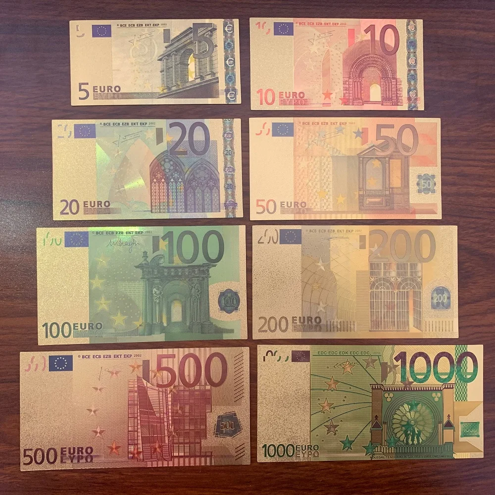 Commemorative Notes 24K Gold Plated Dollar Euros KWD SAR RUR ZWD Fake Commemorative Notes 24K Gold Plated Dollar Euros KWD SAR RUR ZWD Fake