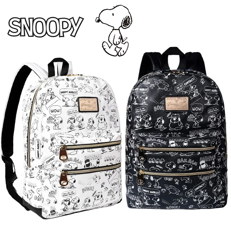 Hot-Snoopy-New-PU-Leather-Women-s-Backpack-Travel-Bag-Backpacks ...