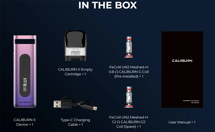 Original Uwell Caliburn X Pod Kit 20w Vape 850mah Battery 3ml Caliburn ...