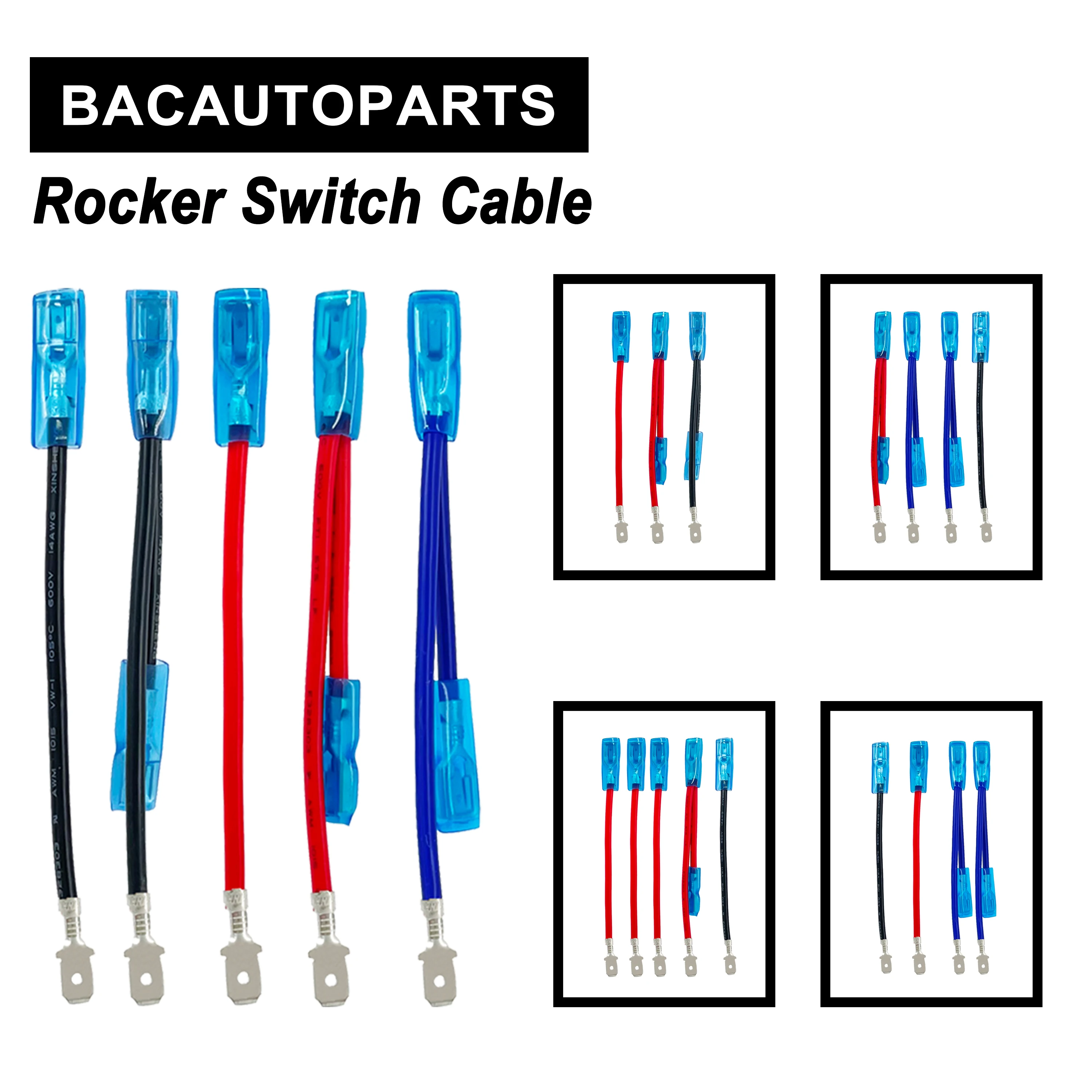Rocker-Button-Switch-Wire-Cable-Connector-ONLY-Terminal-Set-for-SPST ...