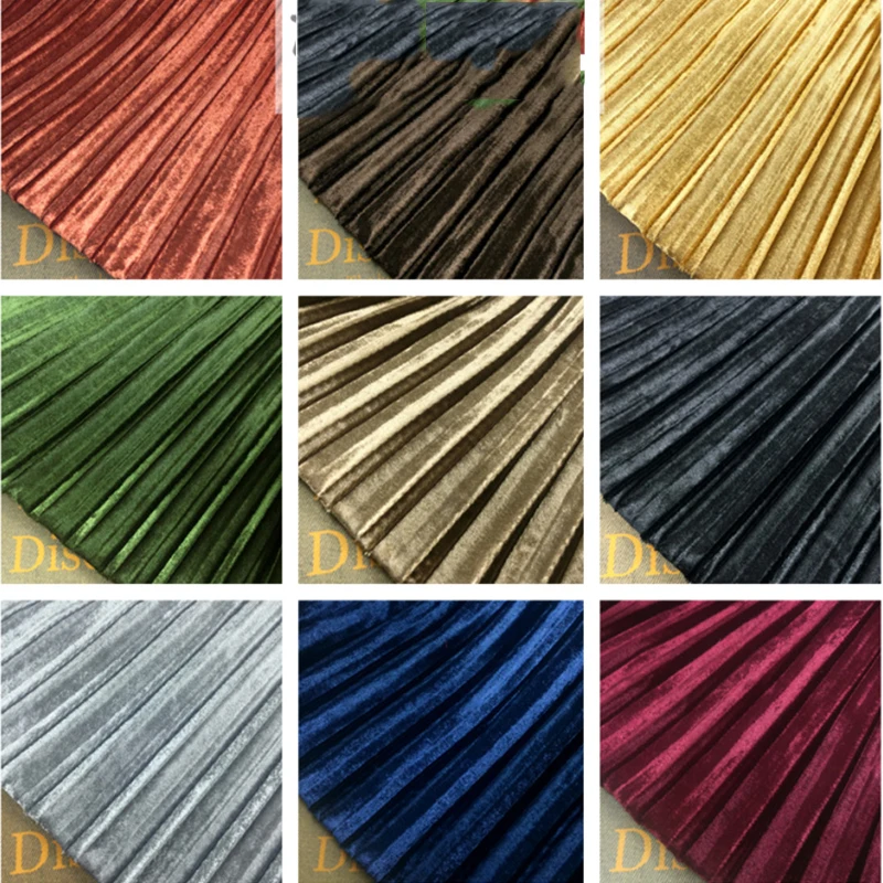 Pleated Fabric By The Meter for Clothes Dresses Diy Sewing Glitter ...