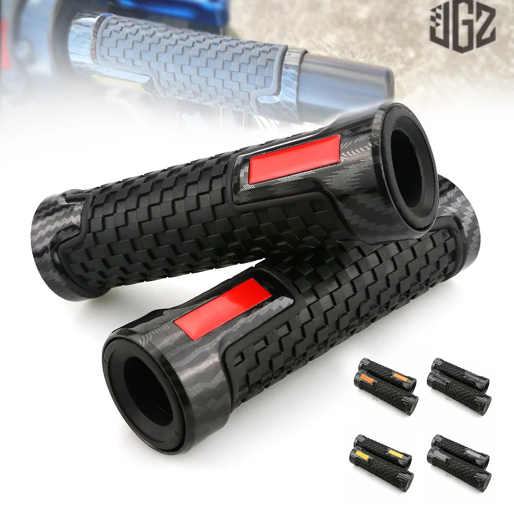 Motorcycle Rubber Gel Plastic Hand Grips Carbon Handlebar Grips ...