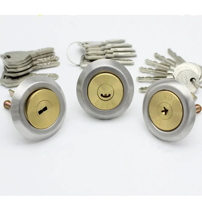 Copper Security Lock Round Anti-Theft Interior Door Universal Lock ...
