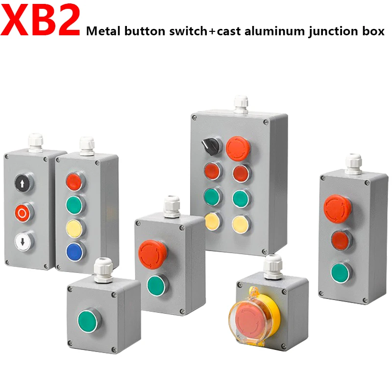 Metal-button-control-box-cast-aluminum-junction-box-waterproof-box ...