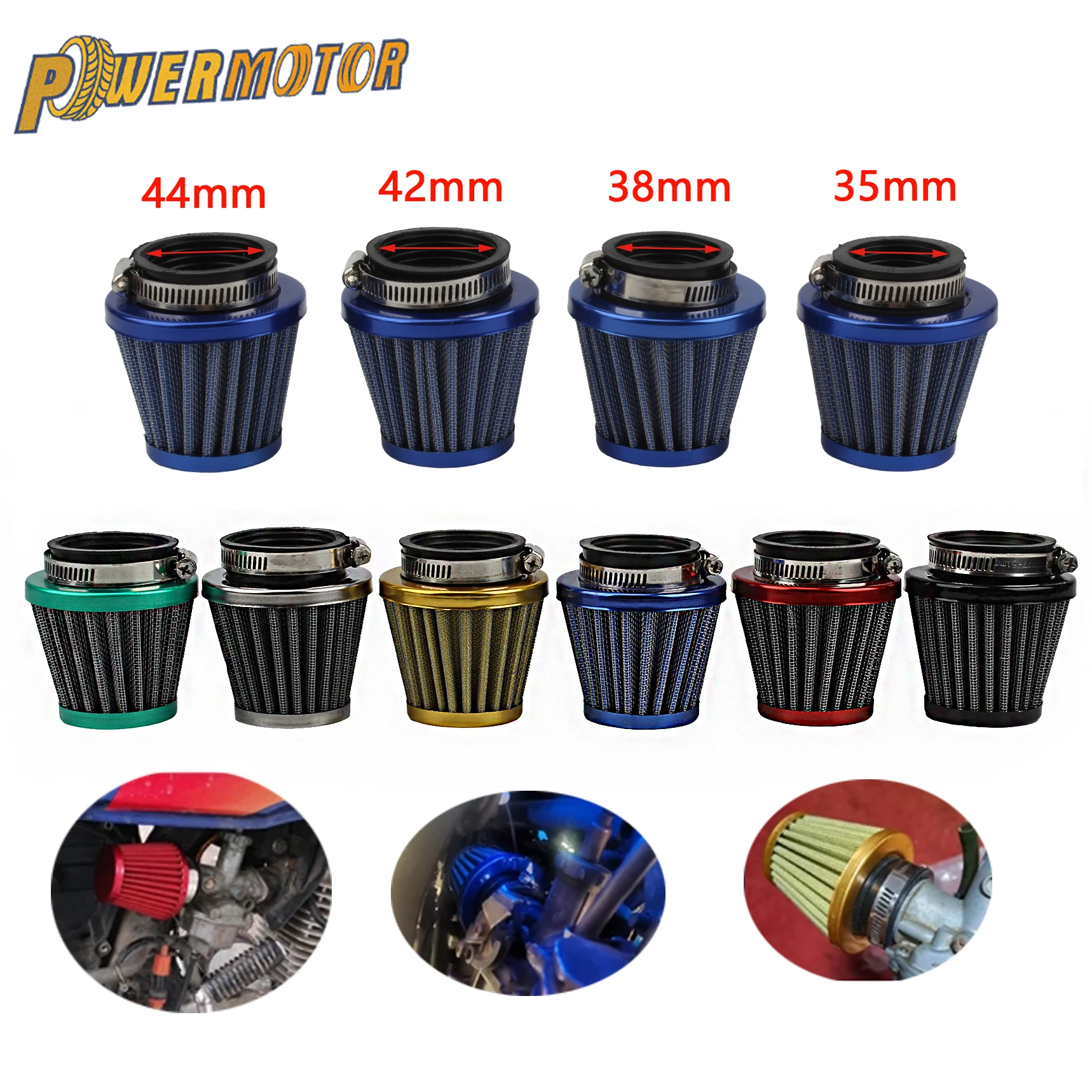 ATV-Motorcycle-Air-Filters-Systems-Intake-Induction-Kit-Dirt-Pit-Bike ...