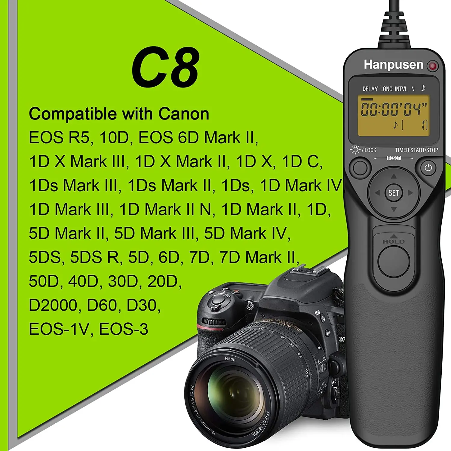 Replac-Canon-TC-80N3-Camera-Timer-Remote-Shutter-Release-Intervalometer ...