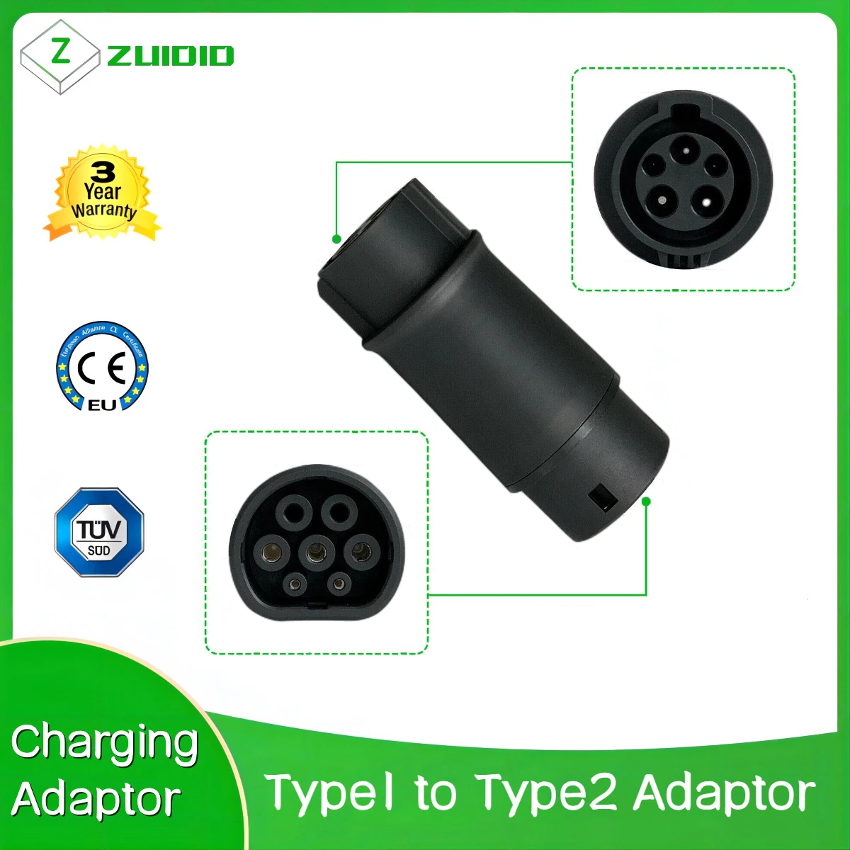 Adaptador-EV-16A-32A-SAE-J1772-conector-EVSE-cargador-de-coche-tipo-1-a ...