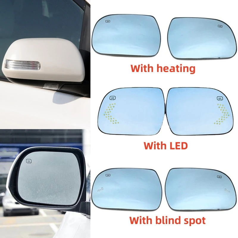Exterior-Side-Rearview-Mirror-Lens-Heating-Blue-Glass-With-LED ...