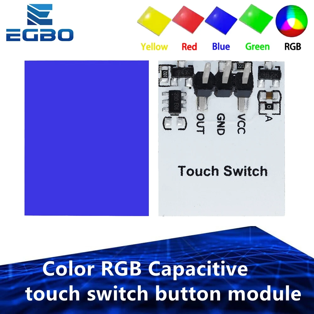 Green-Blue-Red-and-Yellow-Color-RGB-Capacitive-touch-switch-button ...