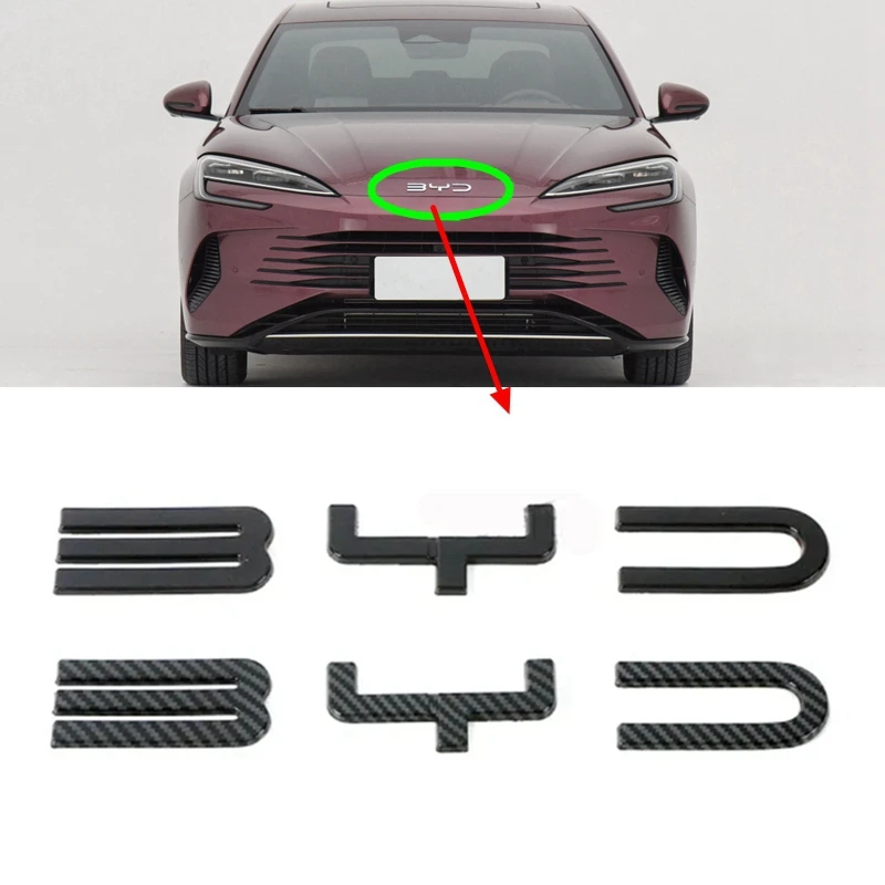 Car-Front-Bumper-Emblem-Badge-Decal-Sticker-LOGO-For-BYD-SEAl-EV-ATTO-4 ...