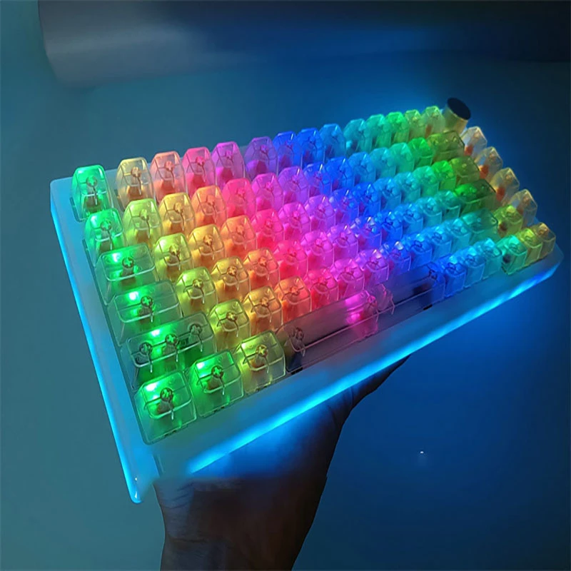 Mda Profile Crystal Clear Abs Keycaps Gaming Mechanical Keyboard Blank ...
