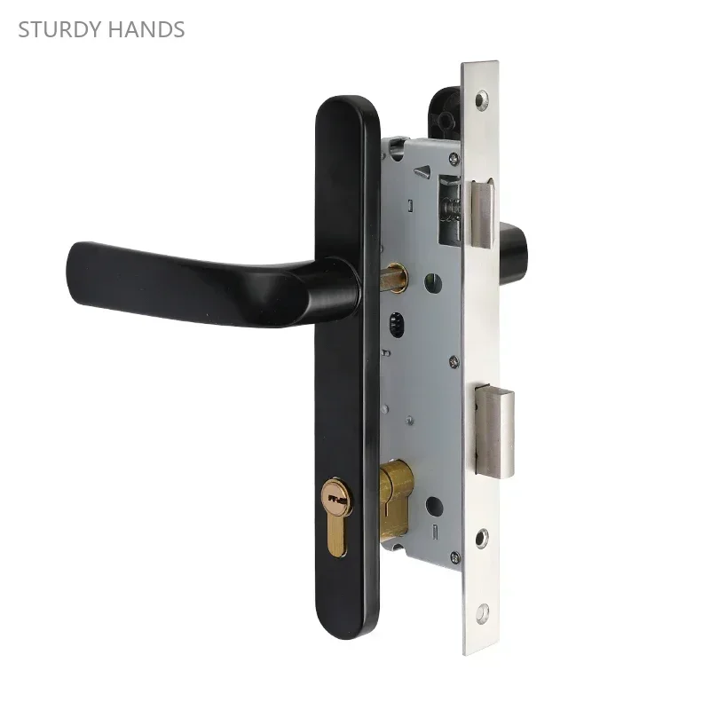 1-Set-of-Iron-Bridge-Cutoff-Aluminum-Flat-Door-Lock-Modern-and-Simple ...