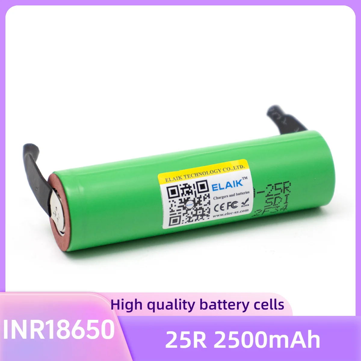 Batería recargable INR18650, 3,7 V, 2500mAh, de alta calidad, adecuada para equilibrio de ...
