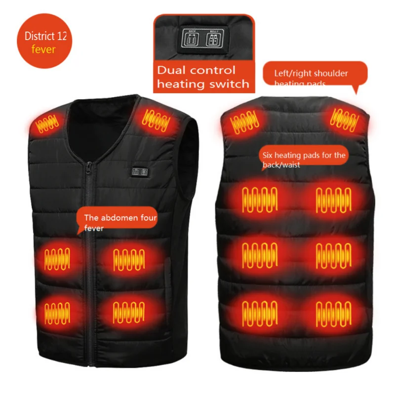 Men-winter-Smart-heating-Cotton-Vest-12-area-Heated-V-neck-vest-Women ...