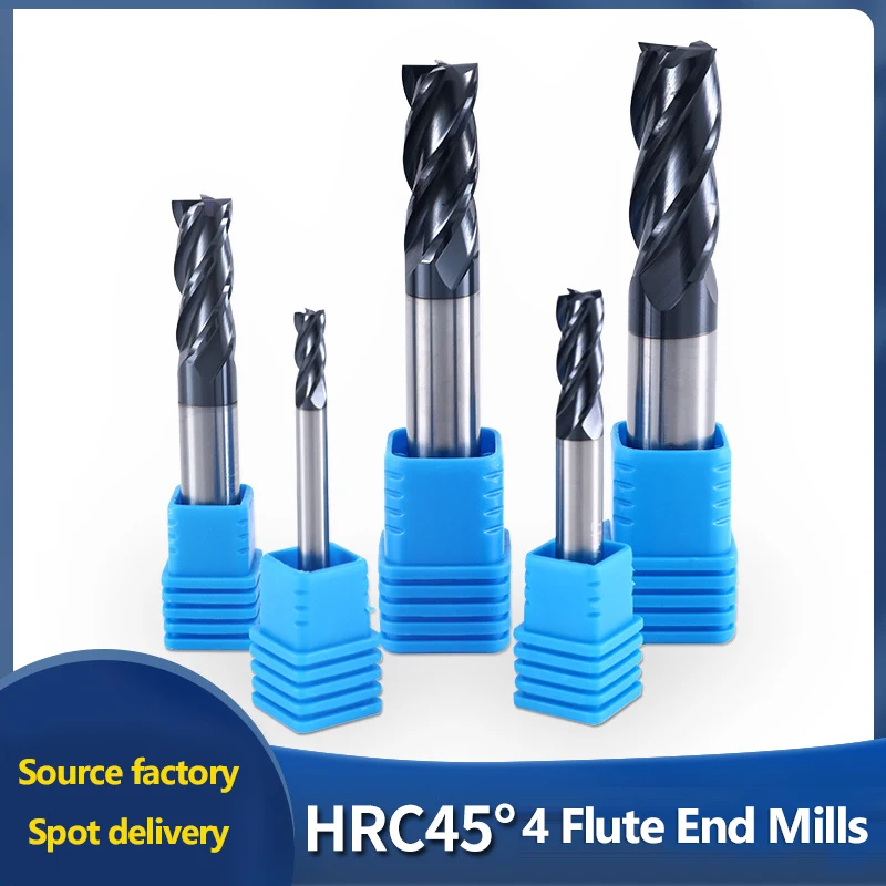 Carbide-End-Mills-Tungsten-Steel-4-Flute-Milling-Cutter-HRC50-1-2-3-4-5 ...
