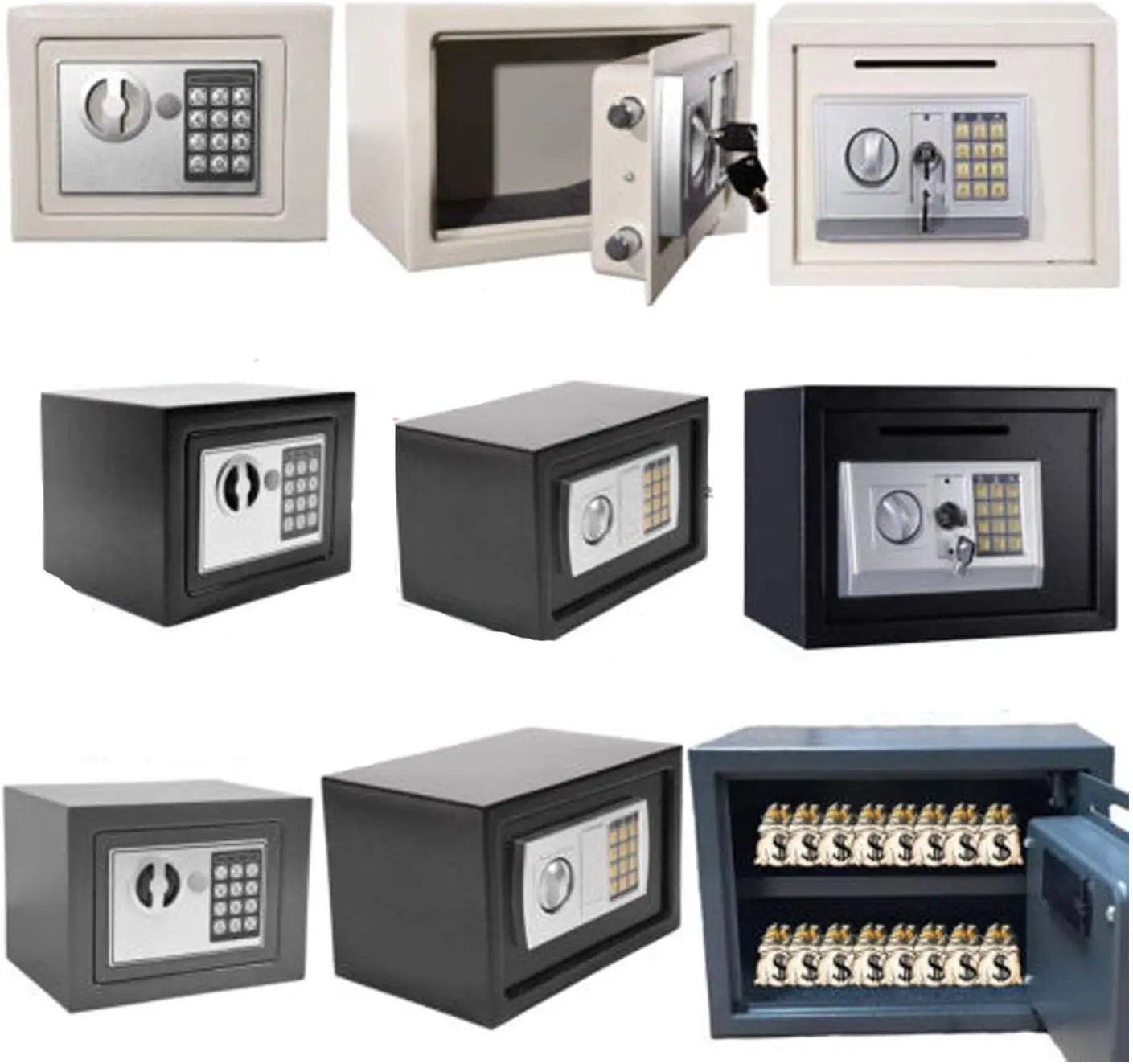 Fireproof-8-5L-Electronic-Password-Security-Safe-Money-Cash-Deposit-Box ...