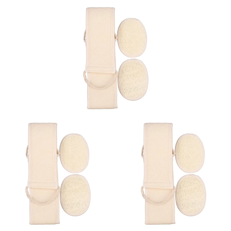 Loofah-Exfoliating-Back-Scrubber-For-Shower-Double-Side-Scrubbing-Strap ...