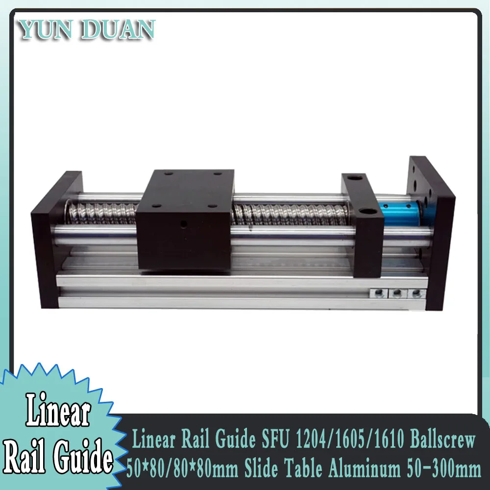 Linear-Rail-Guide-SFU-1204-1605-1610-Ballscrew-50-80-80-80mm-Slide ...