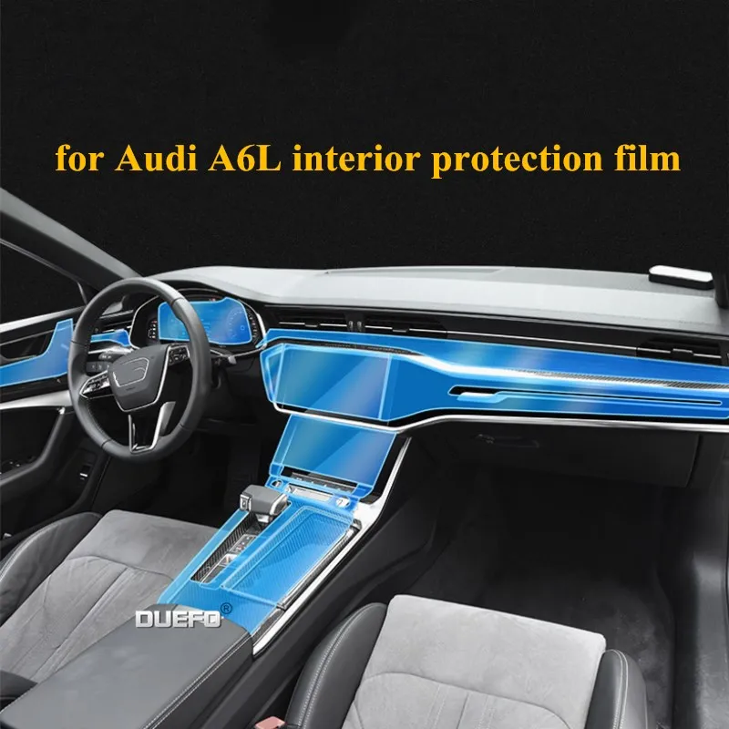 TPU sticker for Audi A6L A6 C8 2018 2019 2020 Central control screen protective film headlight ...