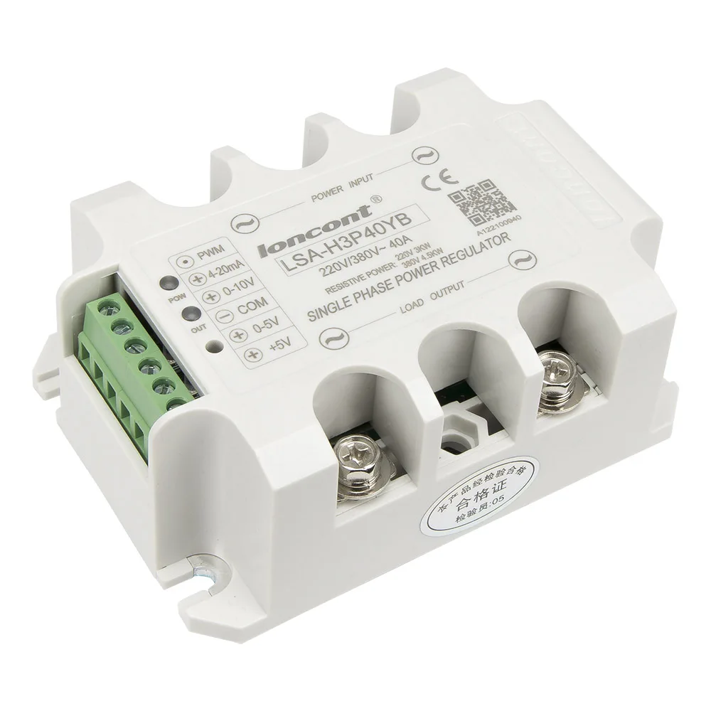 Regulador de voltaje de estado sólido monofásico, módulo regulador de potencia, CA 40A, 220V ...