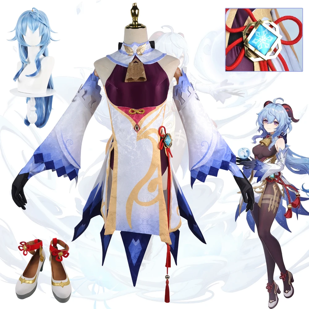 Genshin-Impact-Ganyu-Cosplay-Costume-Fancy-Dress-Sexy-Outfit-Wig-Shoes ...